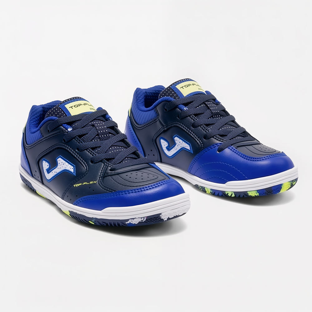 Zapatillas Futbol Sala Top Flex JR 2633 IN Azul Amarillo Flúor